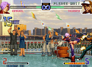 Combos graficados: Combo de angel 1 kof 2002